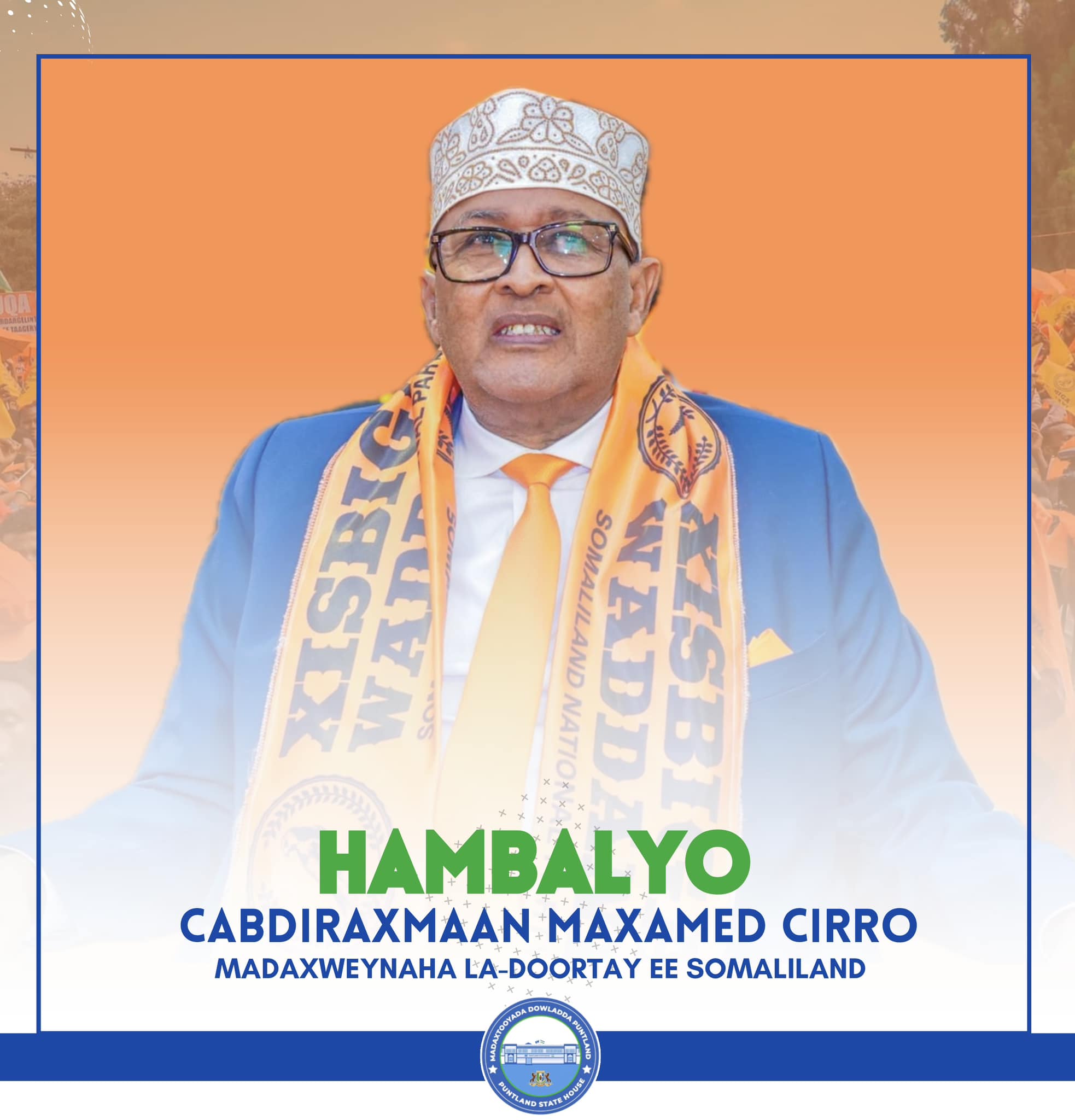 Madaxweyne Saciid Deni Oo U Hambalyeeyay Madaxweynaha La Doortay Ee ...