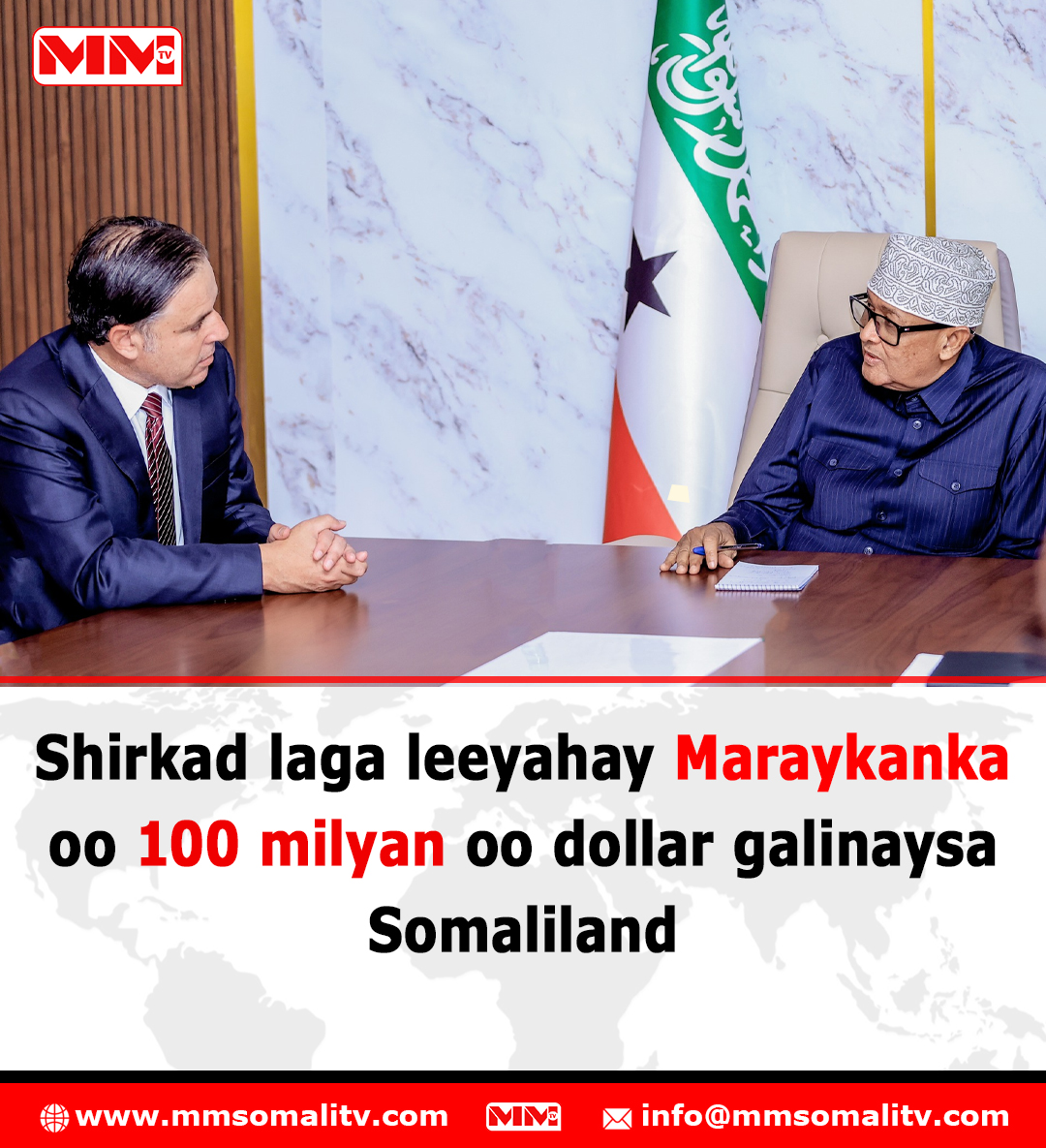 DEG DEG Wasaaradda Beeraha ee Somaliland oo ku Dhawaaqday Mashruuc Ku Kacaya 100 Milyan Oo Dollar.