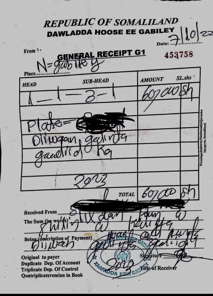 Gaadiid Cabasho Ka Muujiyey Isbaaro Lacag Lagaga Qaado Oo Ku Taala Gabiley